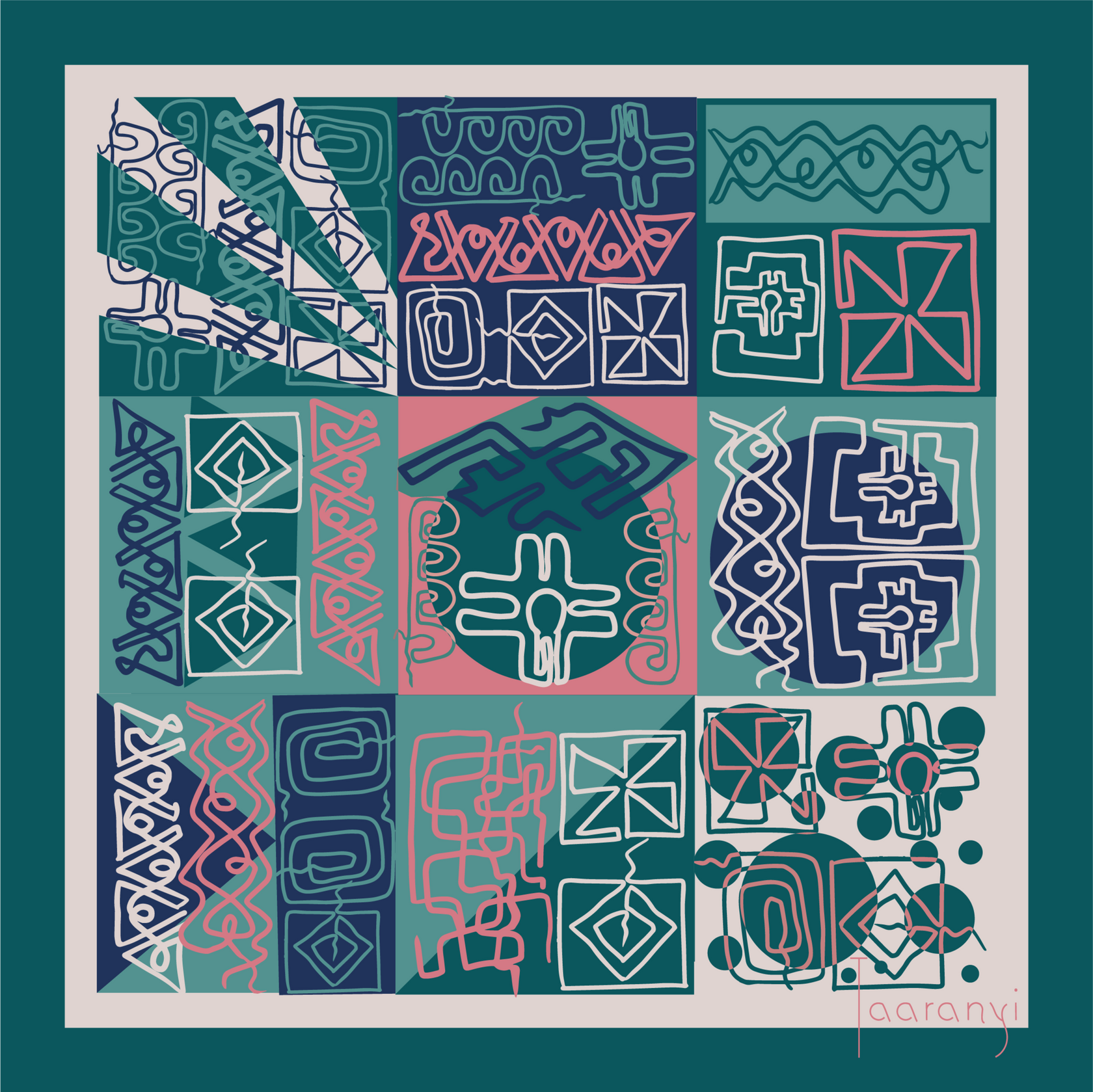 Silk scarf Inspired by Ndop Patterns | Yemba | Taaranyi – TAARANYI